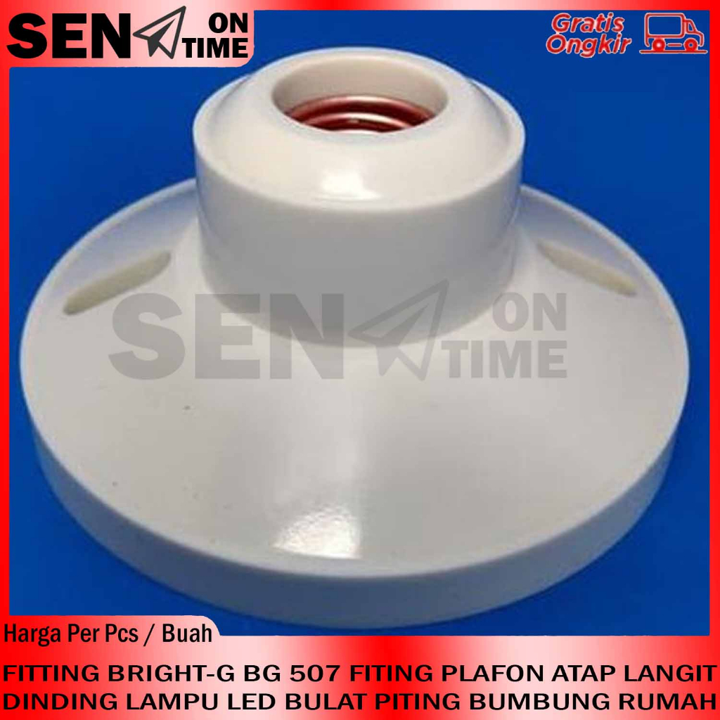 Jual BRIGHT G BG 507 FITTING PLAFON ATAP LANGIT DINDING LAMPU LED BULAT PITING BUMBUNG ATAP ...