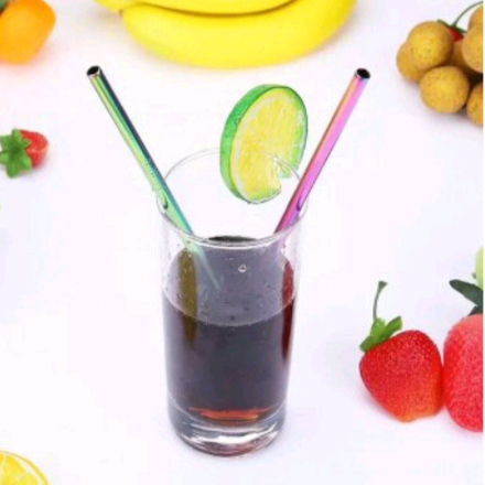 Jual Sedotan alumunium stainless steel lurus rainbow/pelangi | Shopee ...