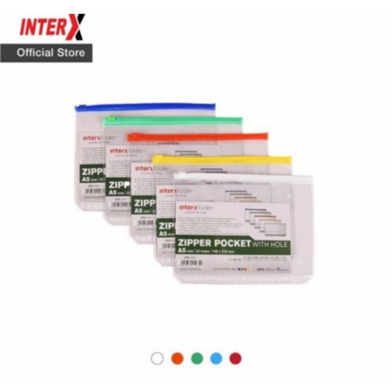 Jual Zipper Pocket binder Divider B5 InterX W/Hole pembatas Lose leaf | Shopee Indonesia