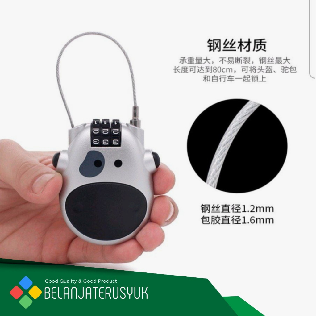 Jual CodeGuard / Gembok Kombinasi Angka | Shopee Indonesia