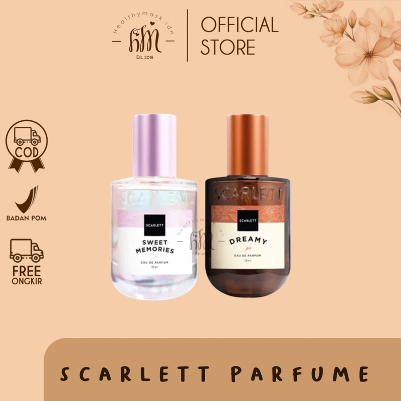Jual (SCARLETT PARFUME) EAU DE PARFUME SWEET MEMORIES + DREAMY BPOM ...