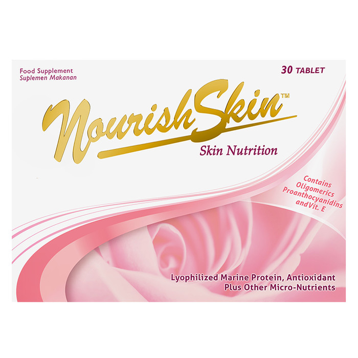 Jual NOURISH SKIN 30 TABLET SKIN NUTRITION MENGATASI JERAWAT FLEK HITAM ...