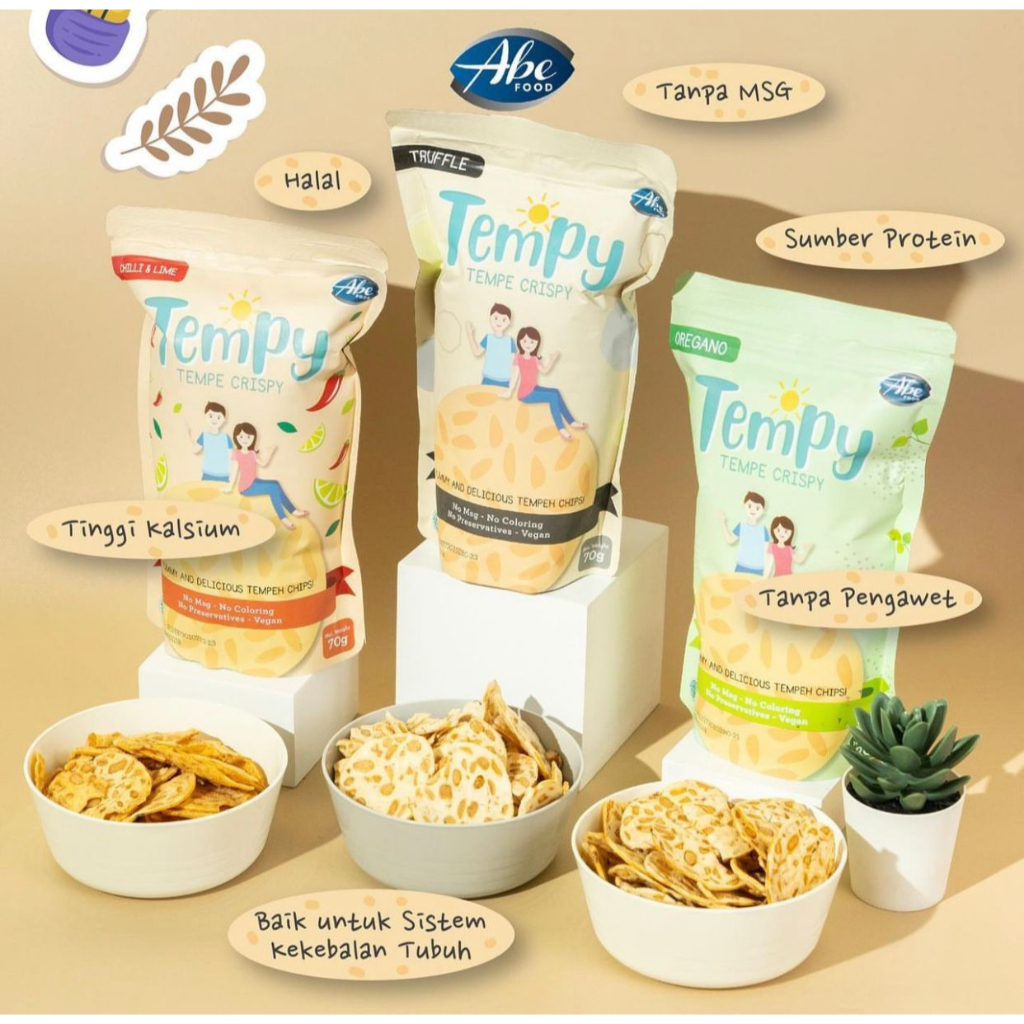 Jual Abe Food - Tempy dan Popcorn All Varian Snack Sehat | Shopee Indonesia