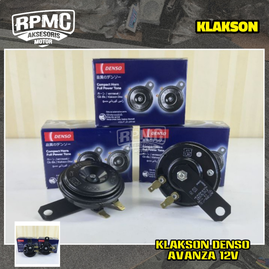 Jual KLAKSON DENSO COMPACT DISC HORN SET 12 VOLT MOBIL AVANZA BISA ...