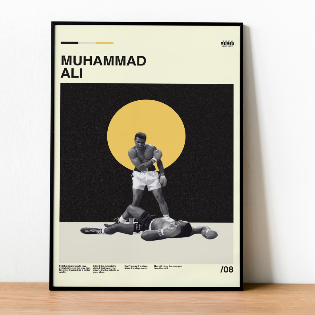 Jual Frame Block Poster - "Muhammad Ali" | Shopee Indonesia