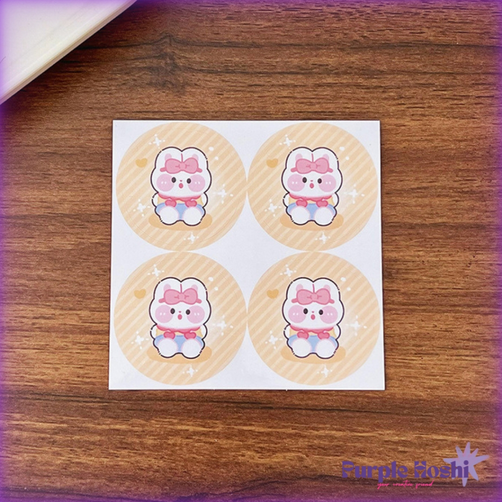 Jual Purple Hoshi Sticker Bulat 4 Pcs Karakter Lucu Cute Serbaguna DIY ...