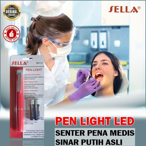 Jual senter mulut penlight led sella senter pena medis warna putih Original LED Sangat Terang ...