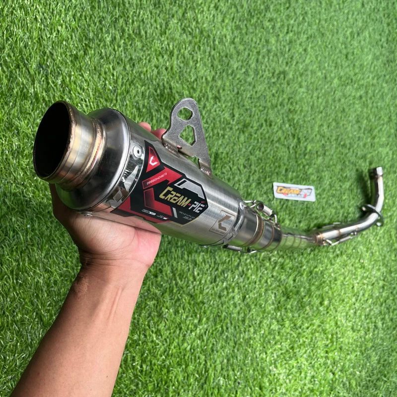 Jual KNALPOT CREAMPIE JOGJA JUPITER Z 5TP CP2 New RX MP 130CC STAINLESS ...
