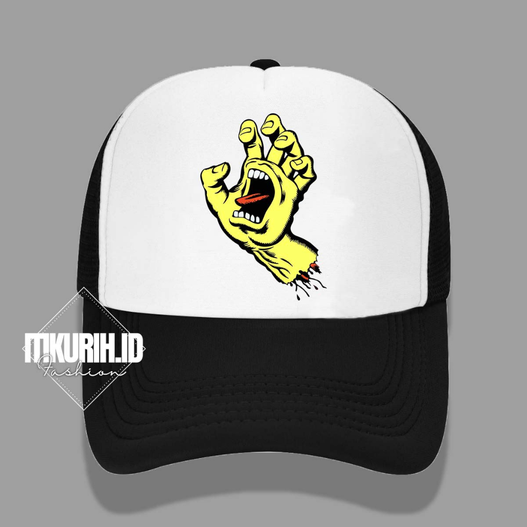 Jual Topi Jaring Topi Jala Trucker Distro Sablon Santa Cruz SCREAMING ...