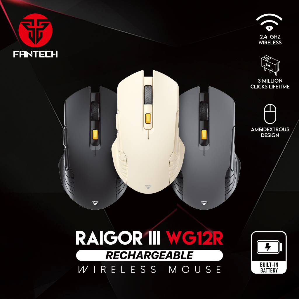 Jual MOUSE GAMING FANTECH RAIGOR III WG12R WIRELESS RECHARGE | Shopee Indonesia