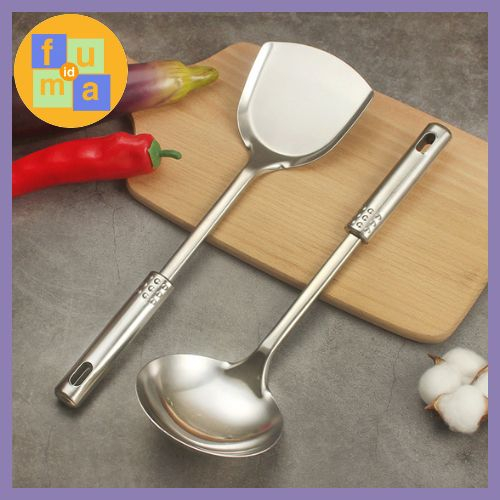 Jual Spatula Stainless / Sendok Penggorengan Anti Panas stainless steel ...