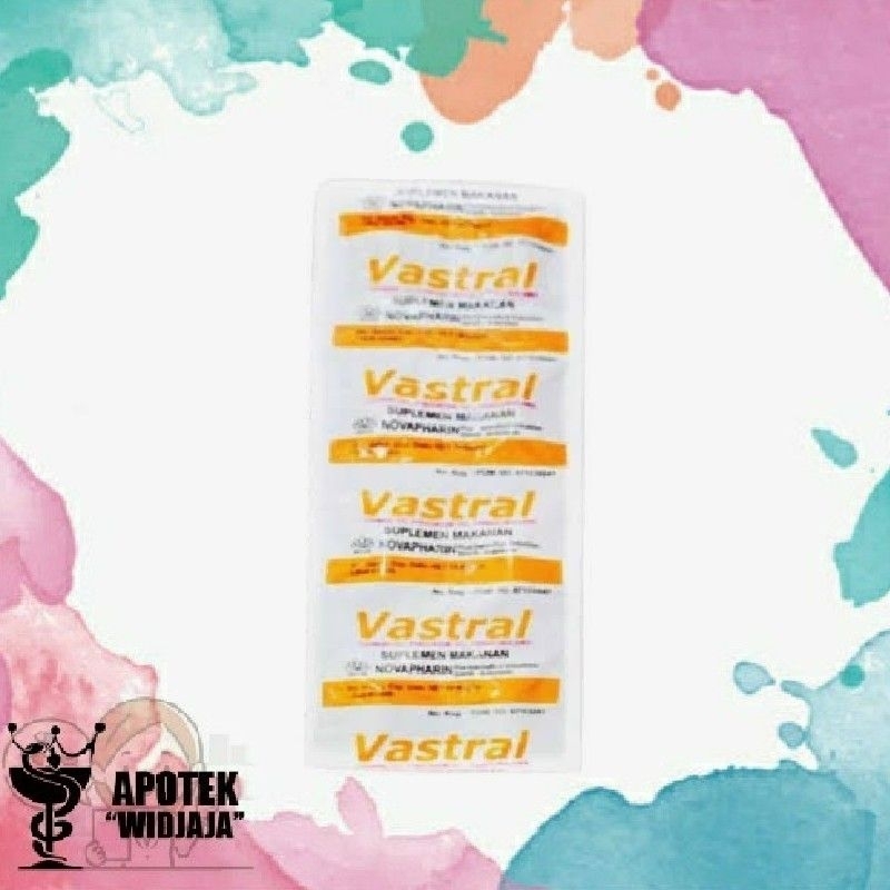 Jual vastral vitamin B1 B6 B12 isi 10 kaplet 10's tablet tab / strip ...