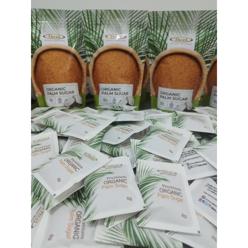 Jual Palm Sugar Sachet 8g Premium Organic - Theos Chocolates - Premium ...