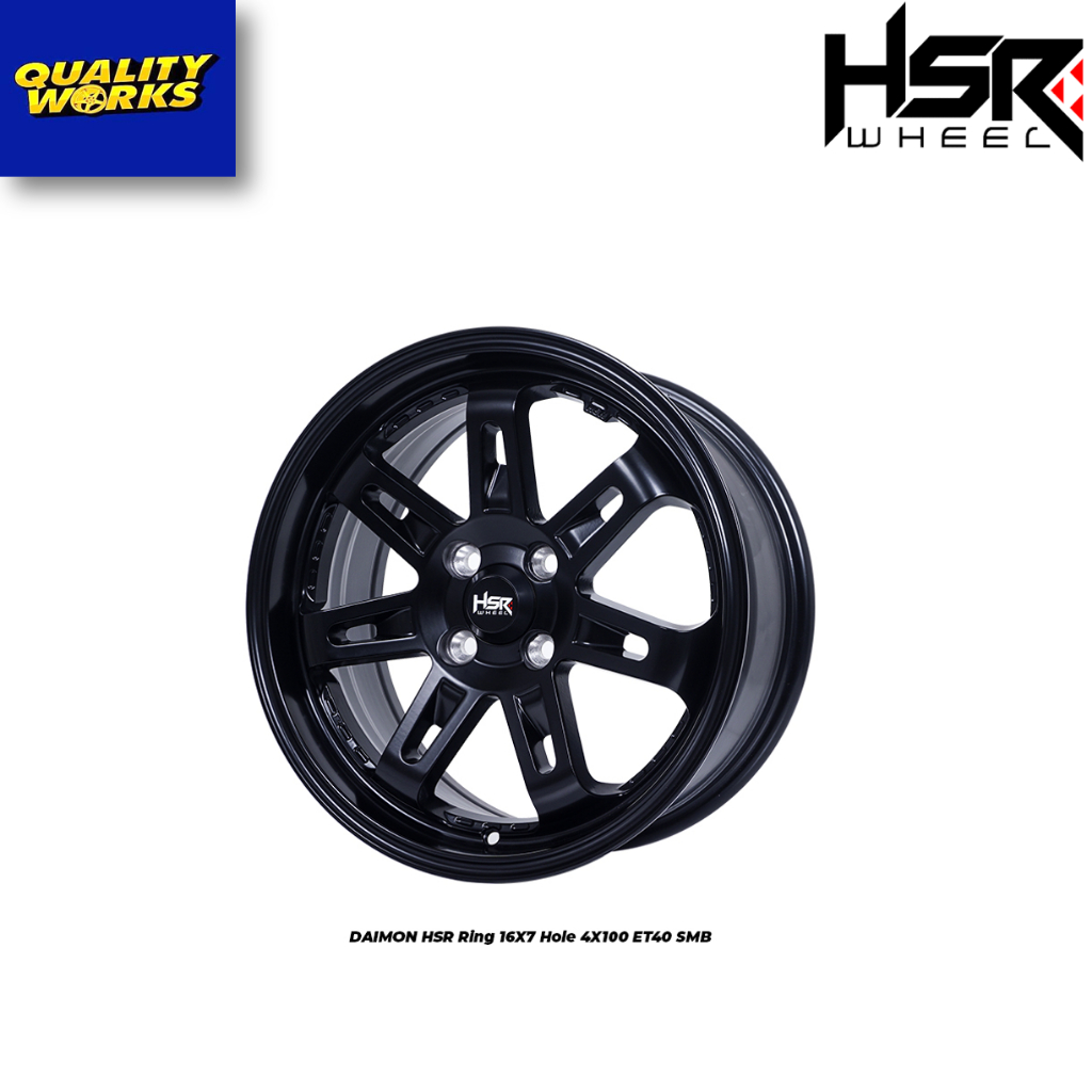 Jual Velg mobil Honda city ring 16 pelek HSR DAIMON R16 lubang 4x100 warna Hitam | Shopee Indonesia