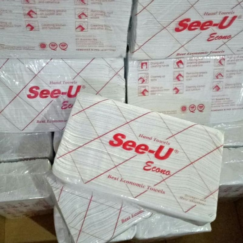 Jual MURAH TISSUE WASTAFEL TISUE SEEU SEE U HAND TOWEL MULTIFOLD ...