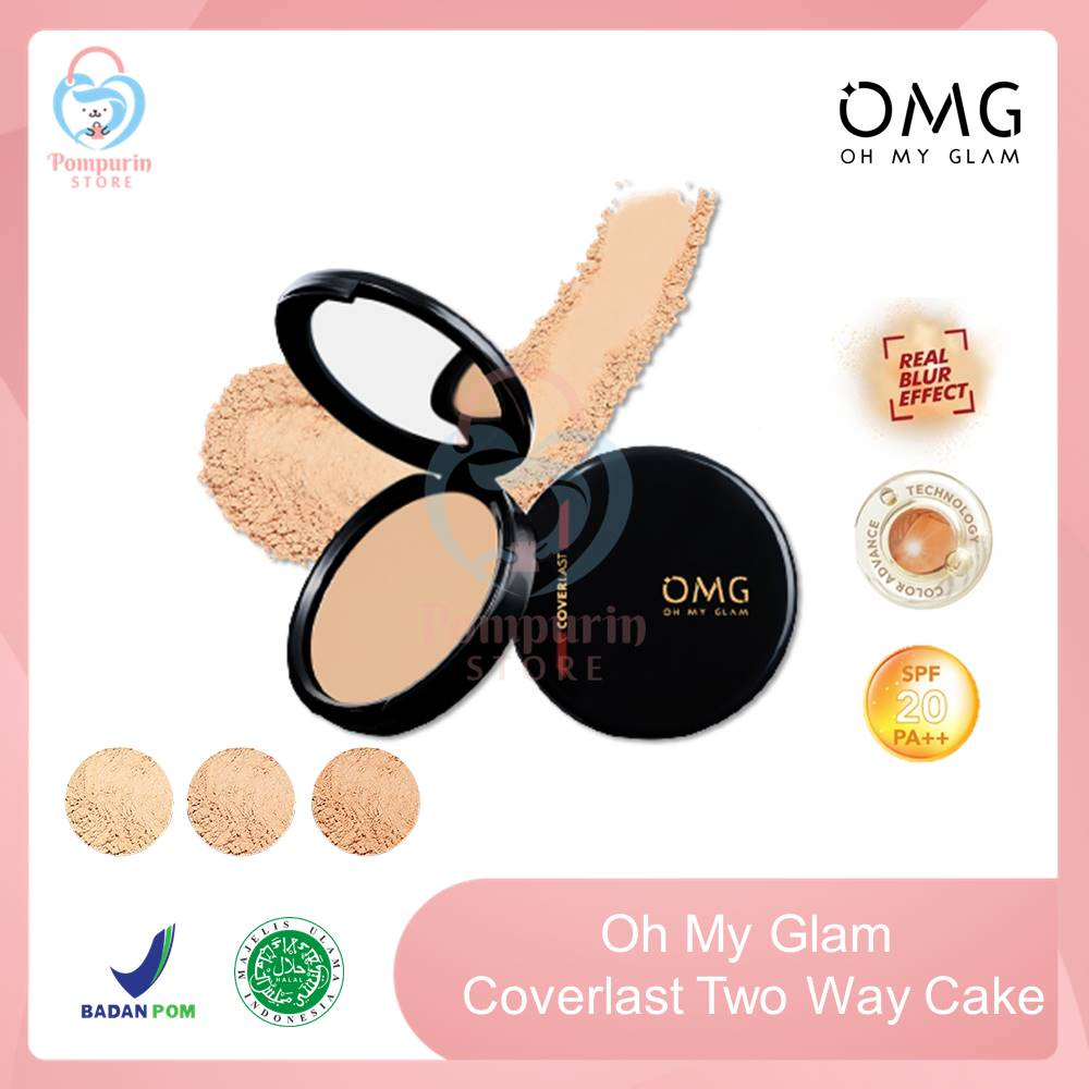 Jual OMG Oh My Glam Coverlast Two Way Cake SPF20 PA+++ - Two Way Cake Bedak Padat Longlasting ...