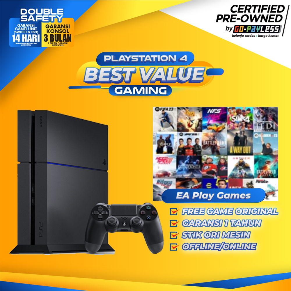 Jual PS4 Fat 500GB Console + 1 stik (full game) | Shopee Indonesia