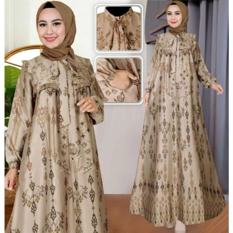 Jual Felis Dress Gamis Bahan Silk Premium Ready Ukuran Jumbo / Gamis ...