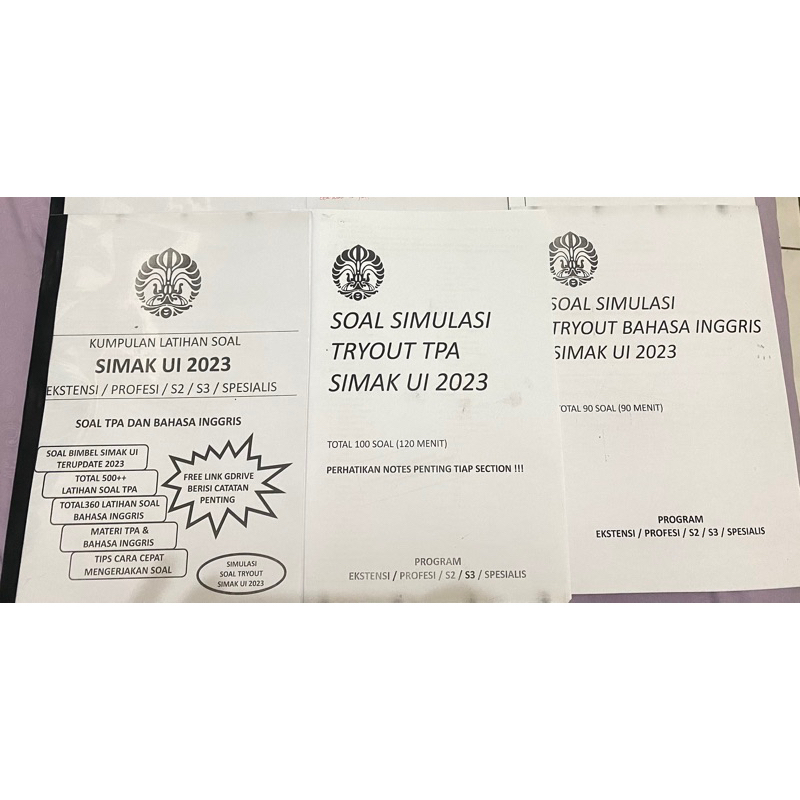 Jual [NEWEST 2024] BUKU SOAL TPA SIMAK UI PASCASARJANA, PROFESI ...