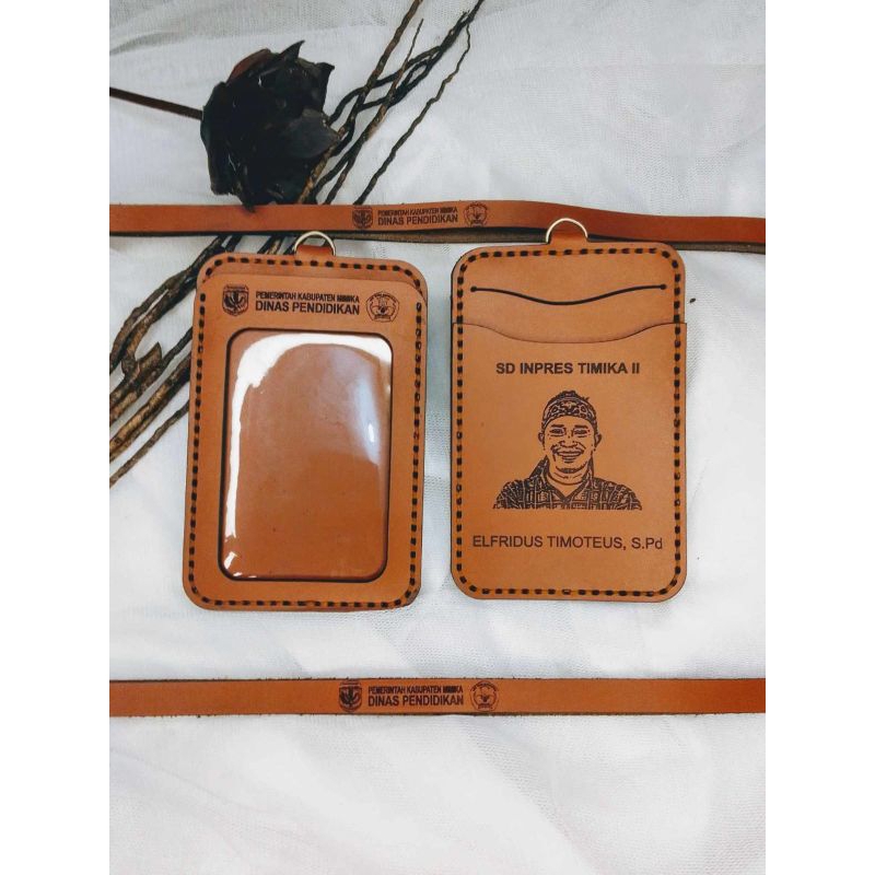 Jual Id Card kulit Custom Dinas Pendidikan/Nametag Dinas Pendidikan ...