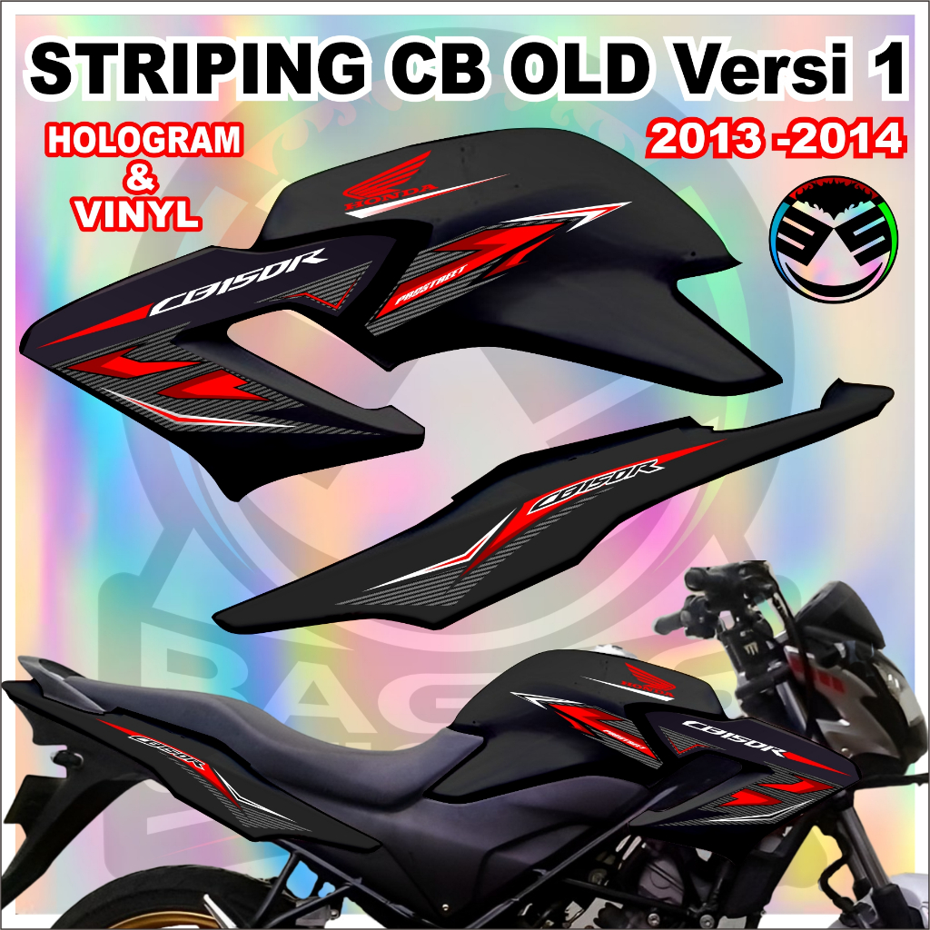Jual Striping cb150r old V1 hologram sticker lis cb150r 2012_2015 ...