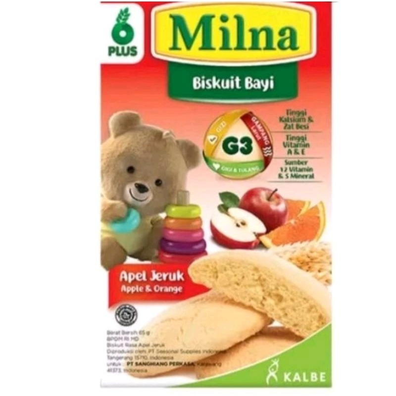 Jual MILNA-BISKUIT 65G APEL JERUK | Shopee Indonesia