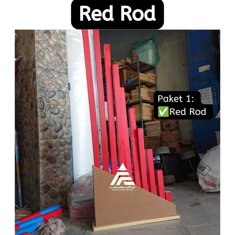 Jual Red Rods Montessori Red Rod / number Rod Ukuran Standard ...