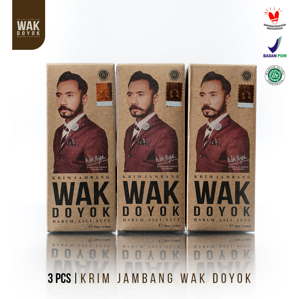 Jual Paket 3 tubes x 75ml | Krim Jambang - Wak Doyok | Original - Hologram | Rahasia Jambang ...