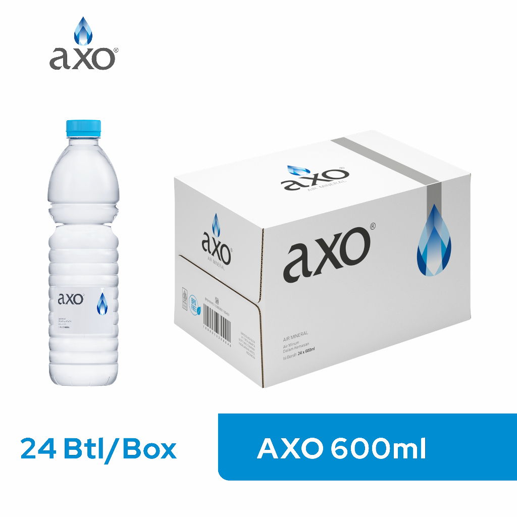 Jual Axo Air Mineral 600 ml x 24 Botol (1 Box) | Shopee Indonesia