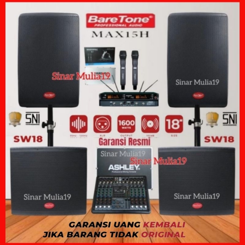 Jual Paket Sound System Outdoor 2 Unit Subwoofer 18 Inch BateTone SW18 ...