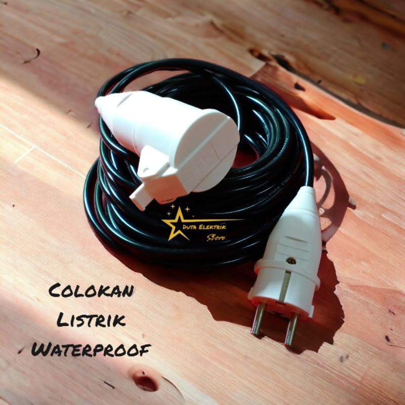 Jual Colokan Sambungan Listrik Set Waterproof Contra Arde + Steker Arde ...