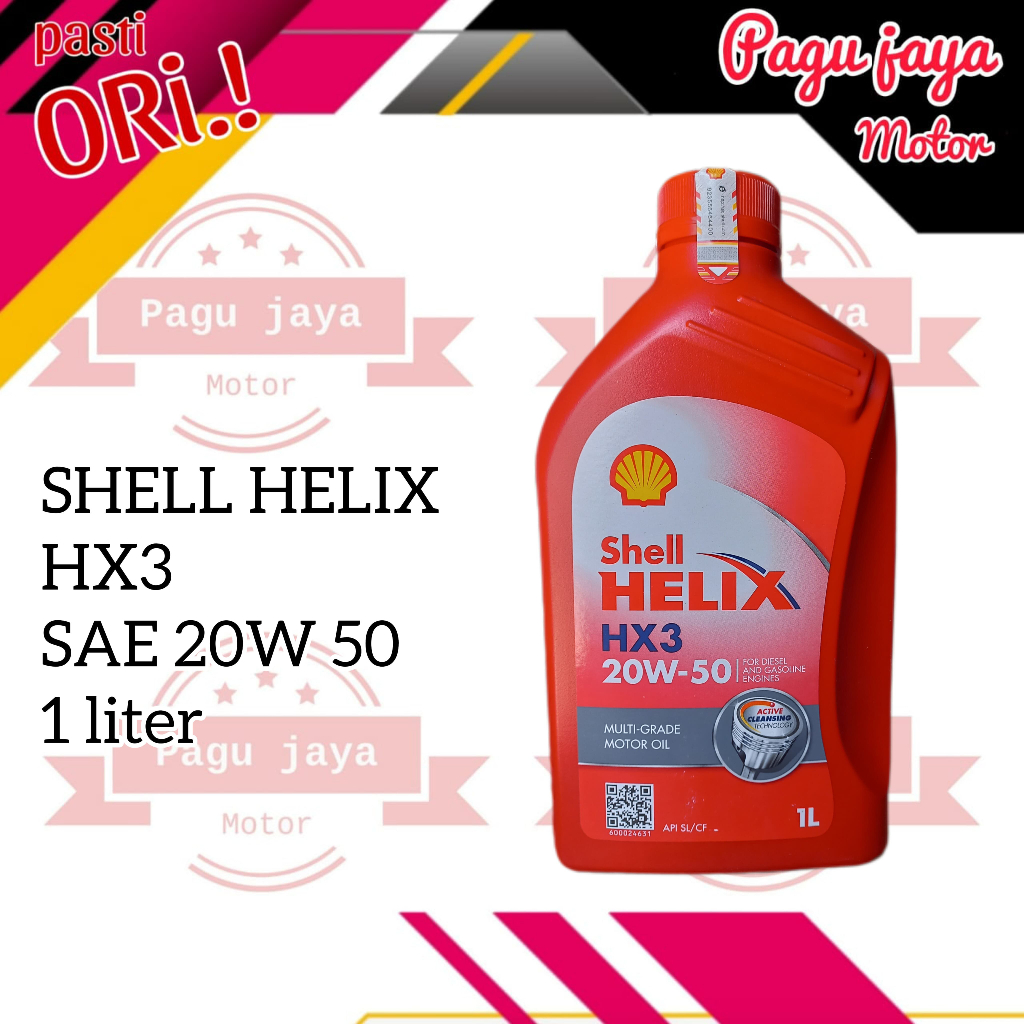 Jual SHELL HELIX HX3 OLI MESIN 1 liter sae 20w 50 | Shopee Indonesia