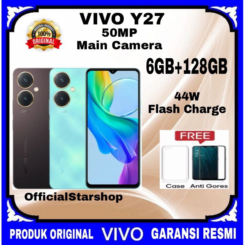 Jual VIVO Y27 6/128GB & VIVO Y22 4/64 GB GARANSI RESMI - Vivo Y27 | Shopee Indonesia