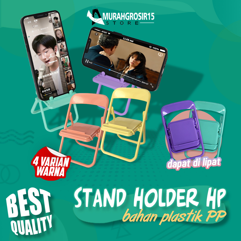 Jual Holder Kursi Macaron Folding Chair Stand Holder Phone Universal ...