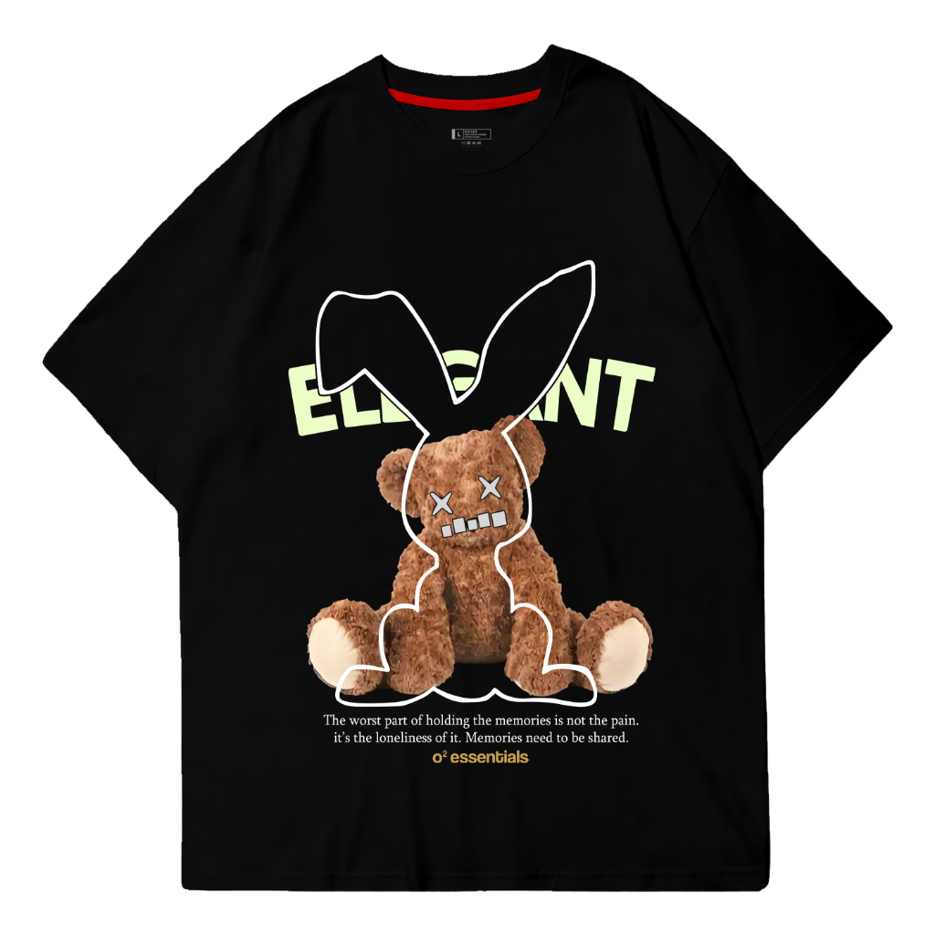 Jual O2 Essentials Kaos Oversize Hitam Premium Pria dan Wanita ...