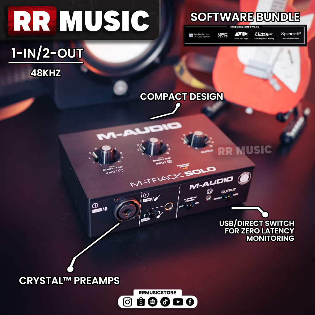 Jual M-Audio M Audio Solo M-Track Solo M TRACK SOLO USB Audio Interface ...
