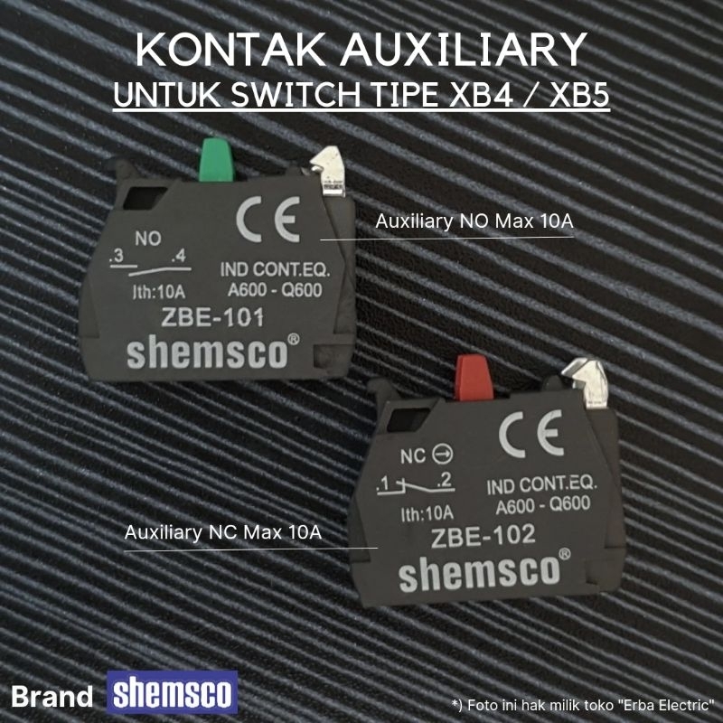 Jual Shemsco 600v 10A Auxiliary NO NC Kontak Bantu XB4 XB5 serupa ...