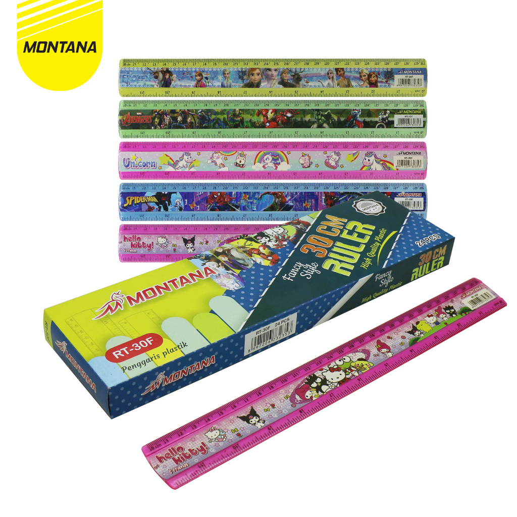 Jual Montana Acrylic Ruler Fancy / Penggaris Acrylic 30Cm Karakter / RT ...