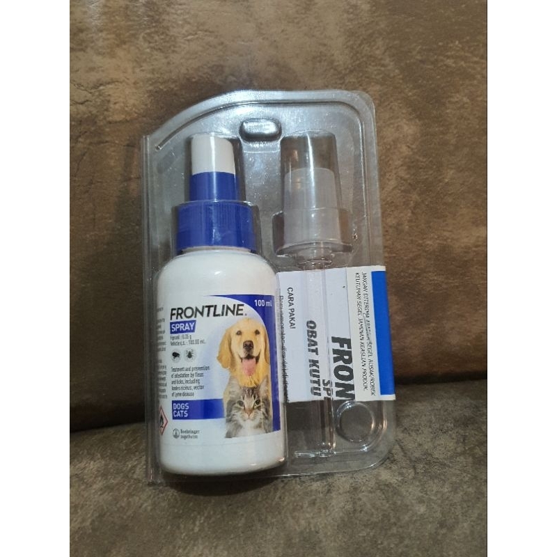 Jual Frontline spray dog cat anjing kucing 100 ml obat kutu caplak ...