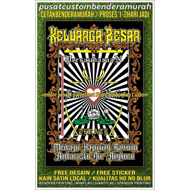 Jual FREE ONGKIR, BENDERA PSHT FULL PRINTING, GIANTFLAG SH, BENDERA ...