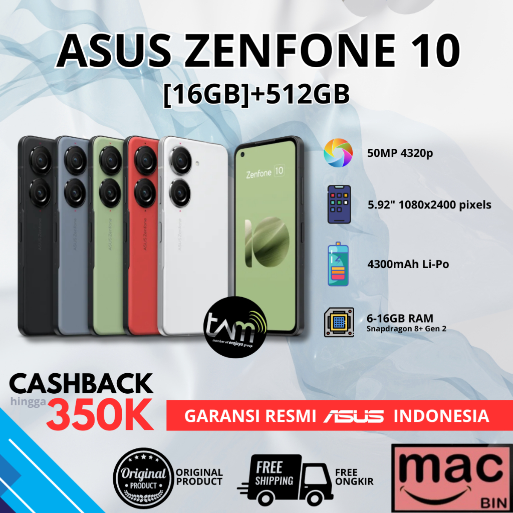 Jual Tam Asus Zenfone 10 5G 16/512GB 8/128GB Garansi Resmi Asus ...