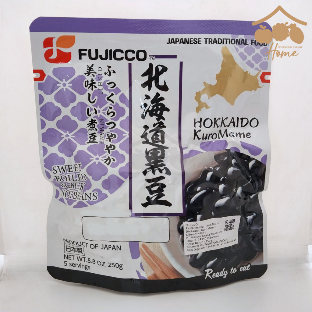 Jual Fujicco hokkaido kuro mame pasta kedelai hitam manis 250g black ...