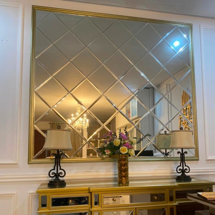 Jual kaca cermin bevel moulding ukuran 150cm x150cm | Shopee Indonesia