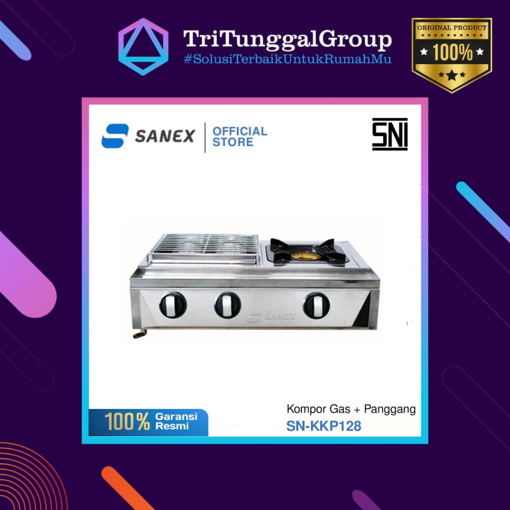 Jual (BAYAR DI TEMPAT) SANEX PEMANGGANG BBQ GAS SN-KKP128 / SN-KP04 ...