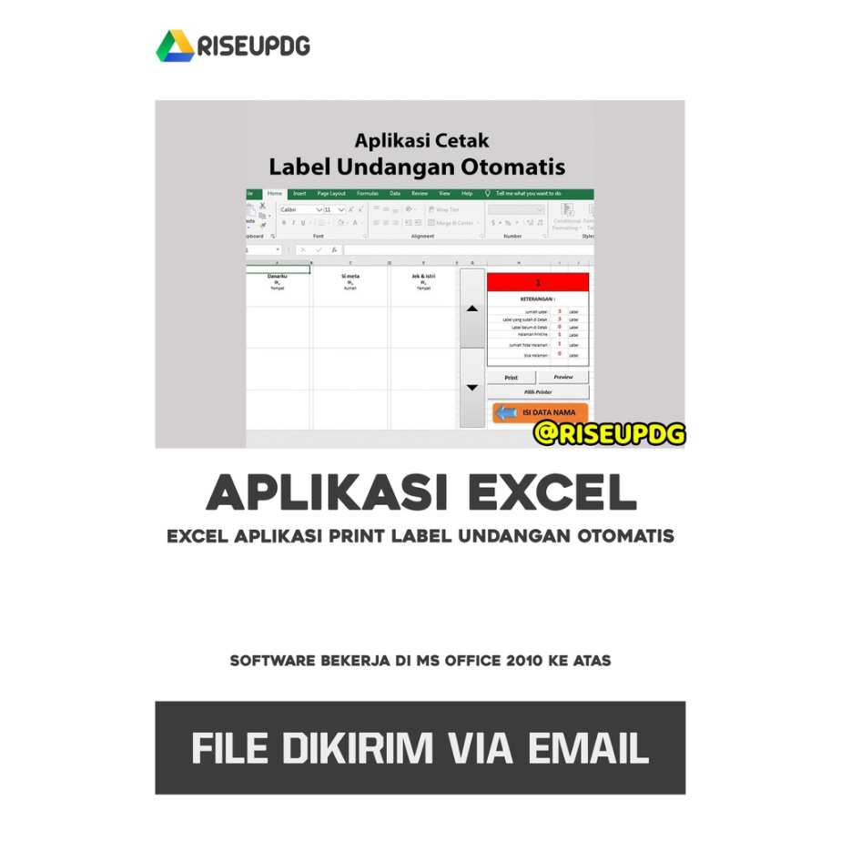 Jual Excel Aplikasi Print Label Undangan Otomatis | Shopee Indonesia