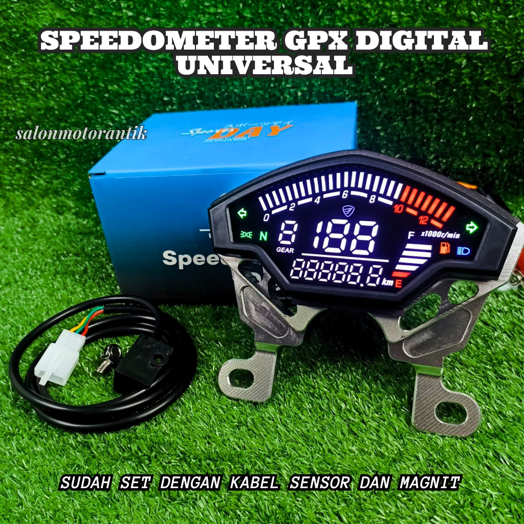 Jual SPIDOMETER GPX DIGITAL SPORTSDAY SET PANGKON CNC SPEEDO CB GL MP ...