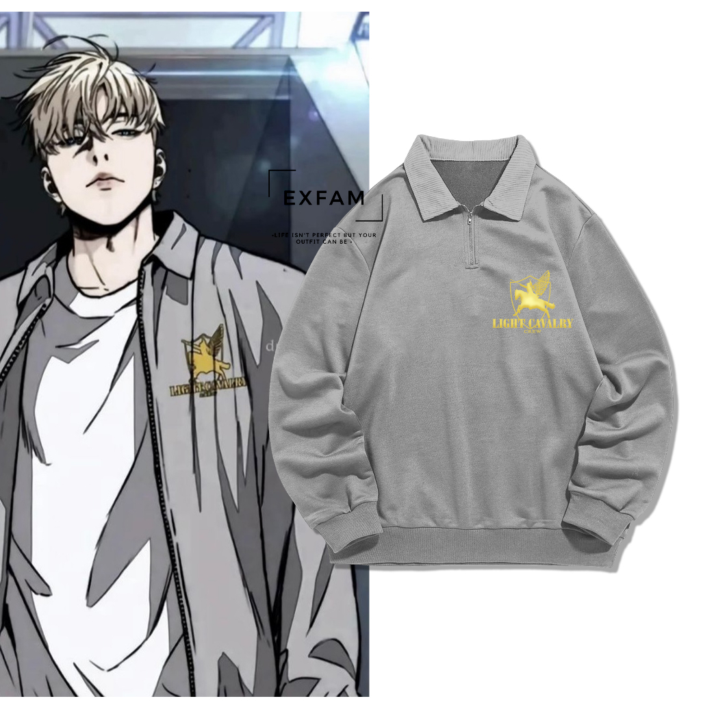 Jual Jaket Halfzipper/Halfzipp Light Cavalry Crew Owen Knight Wind ...