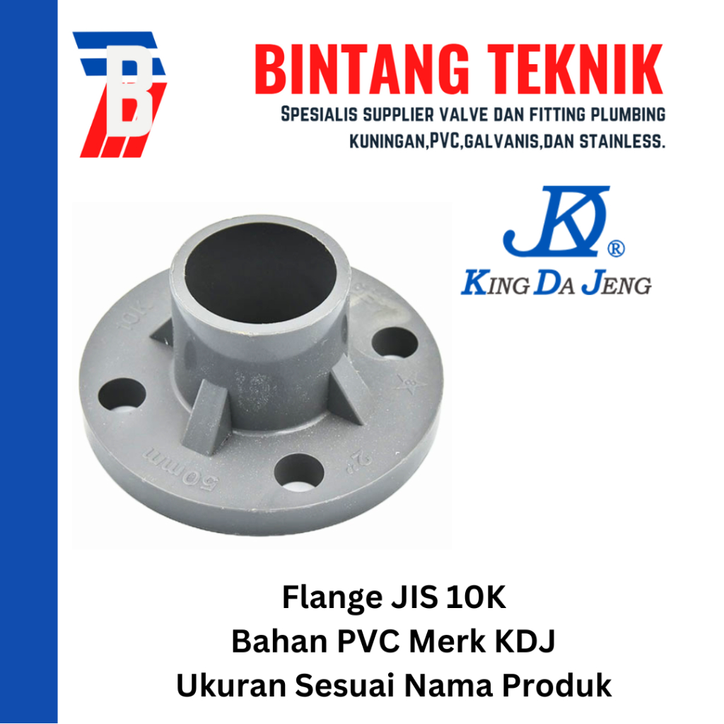 Jual Flange 1" inch PVC Merk KDJ JIS 10K | Shopee Indonesia
