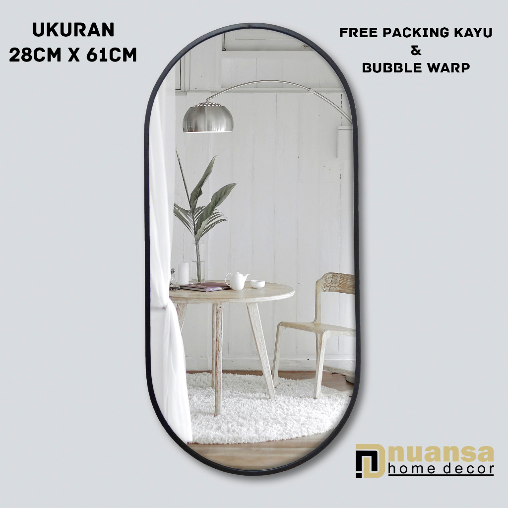 Jual CERMIN GANTUNG OVAL - CERMIN DINDING - CERMIN MINIMALIS | Shopee ...