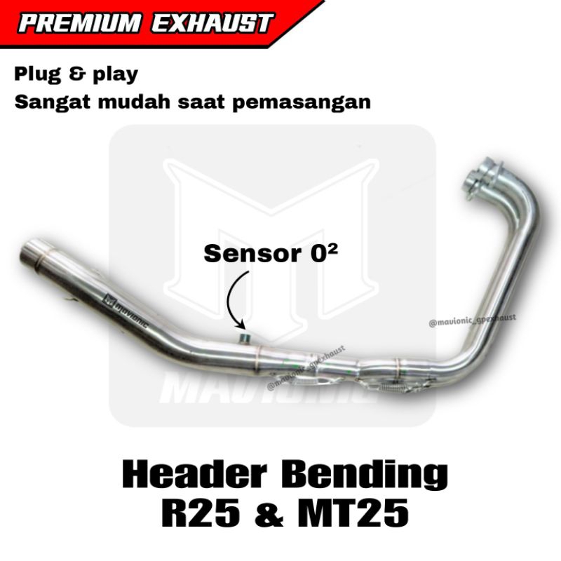 Jual Header/Leher knalpot bending R25/MT25 P&P original mavionic ...